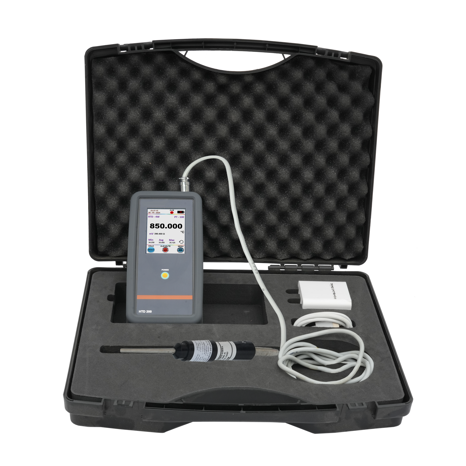 Precision Portable Thermometer for RTD and Thermocouple Measurement ...